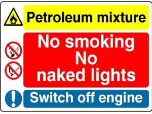 P1562 PETROLEUM MIXTURE WARNING SAFETY SIGN POSTER PRINT : Amazon.co.uk ...