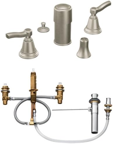 Moen TS5285BN-9200 Rothbury Two-Handle Bidet Faucet with Valve, Brushed ...