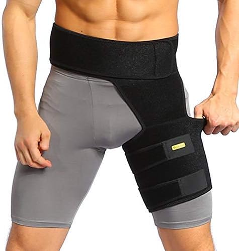 Yosoo Groin Support - Adjustable Neoprene Groin Strain Pain Wrap ...