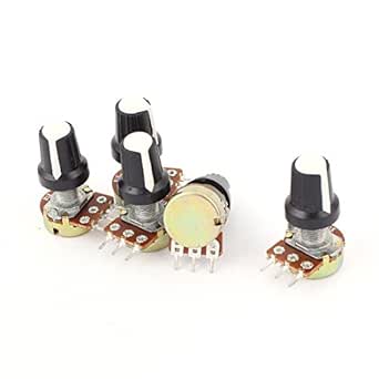 Aexit 5pcs 1K OHM 3 Terminal Linear Taper Rotary Volume B Type ...