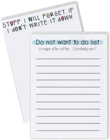 Amazon.com : Cukeyouz Funny Sticky Note,Quirky to Do List Notepad Set ...
