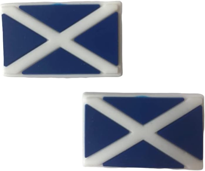 2 Scotland Flag Shoe Charms For Crocs & Jibbitz Wristbands, Multi, One ...