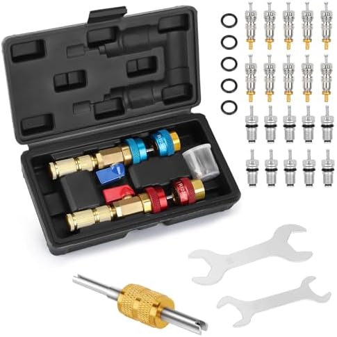Amazon.com: 31Pcs R134A Valve Core Remover Installer Tool Kit, High Low ...