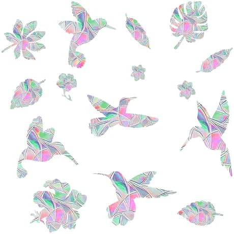 60pcs Anti Collision Window Decals for Birds, Rainbow Reflection Window ...