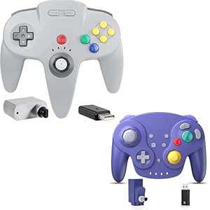 Amazon.com: 2.4 GHz Wireless N64 Switch Controller + Wireless NGC ...