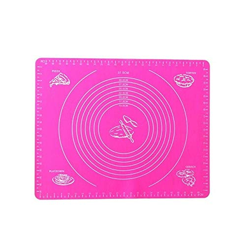 Buy Generic Rose Red: Pastry Mat Extra Large Thick Silicone Baking Mat ...
