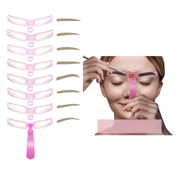 Amazon.com : Reusable Eyebrow Shaping Kit with 8 Designs, Includes ...