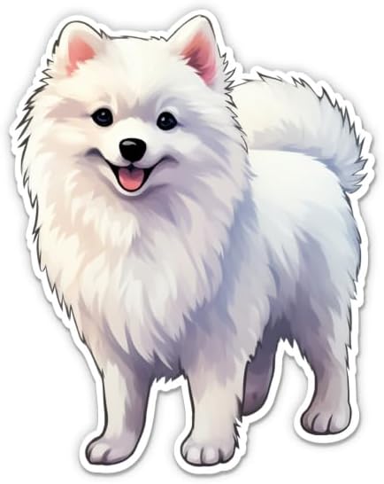 Amazon.com: American Eskimo Stickers - 2 Pack - Waterproof Vinyl for ...