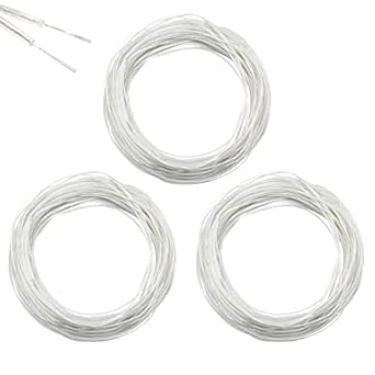 Rebanky 30m Clear 2 Core Cable 28AWG Max 12V Flat Transparent ...