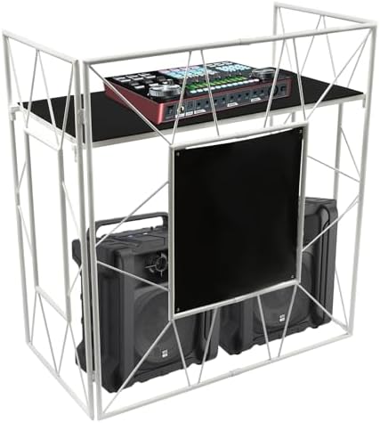 Amazon.com: DJ Booth Stand Event Table, Portable DJ Booth, DJ Display ...
