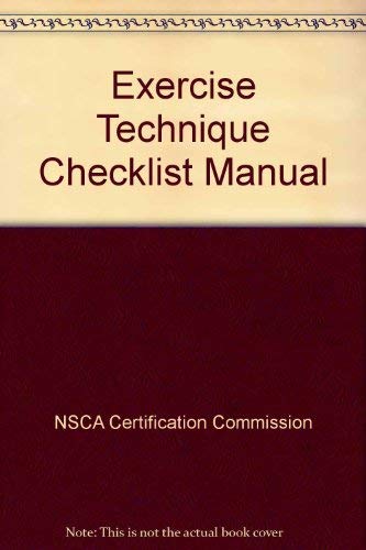 Amazon | Exercise Technique Checklist Manual | NSCA Certification ...