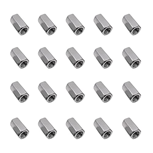 SyiXute 20 Pcs Long Rod Nut,M5 Hex Coupling Nut,Carbon Steel Long Hex ...