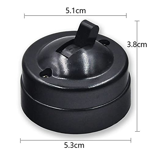 Single Control Switch – 1pc Retro 6A 250V 1500W Round Light Switch ...