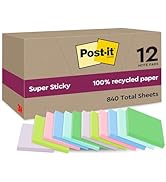 Post-it Notes Autocollantes Super Sticky, Couleurs Carnival, Pack de 6 ...