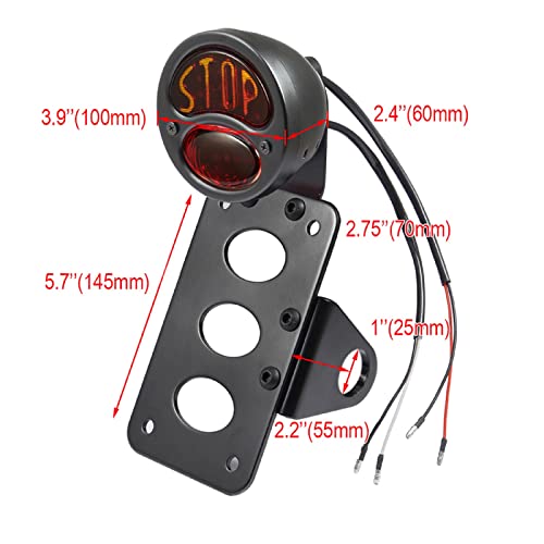 Snapklik.com : Motorcycle LED Tail Light Brake Rear Light 1 Side Mount ...