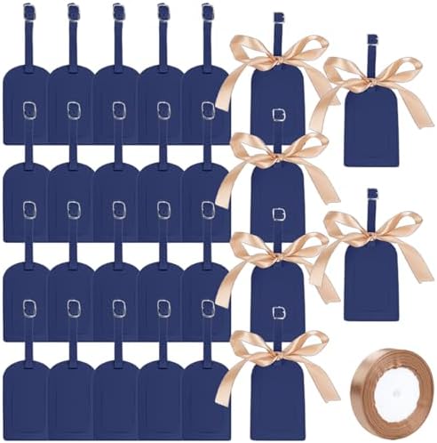 Amazon.com: Sweetude 48 Sets Leather Luggage Tag Wedding Favors for ...