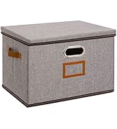 OUTBROS Storage Baskets with Lids, Collapsible Bins for Shelves, Fabric ...
