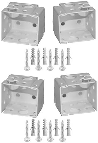 Amazon.com: Hotop 4 Pieces White Blind Brackets Low Profile Box ...