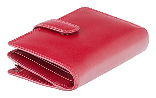 Visconti Venice Bi-Fold Red Genuine Leather Purses For Woman : Amazon ...