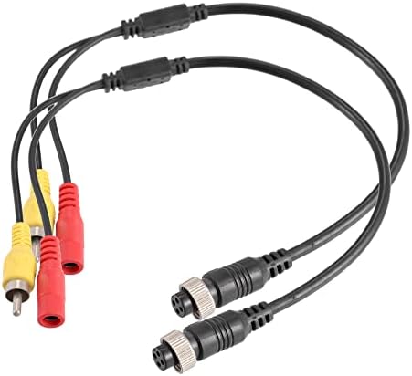 Amazon.com: X AUTOHAUX 2pcs Car Camera Adapter 4 Pin to RCA Adapter M12 ...