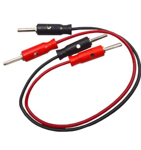 Male to Male Banana Connector Cable PAIR 4mm HEAVY DUTY COPPER Double ...