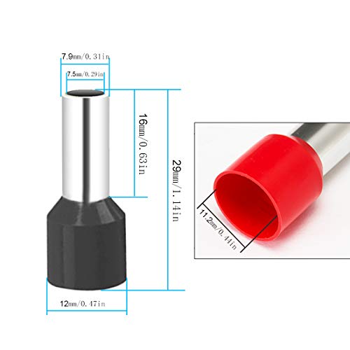 Snapklik.com : XFFCSEC 70PCS 4AWG Ferrule Connectors End Terminal ...