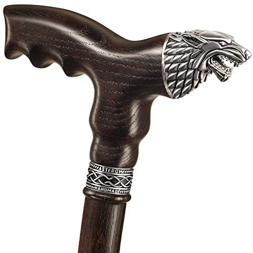 Handmade Wolf Head Cane for Men and Women - Direwolf - Fashionable ...