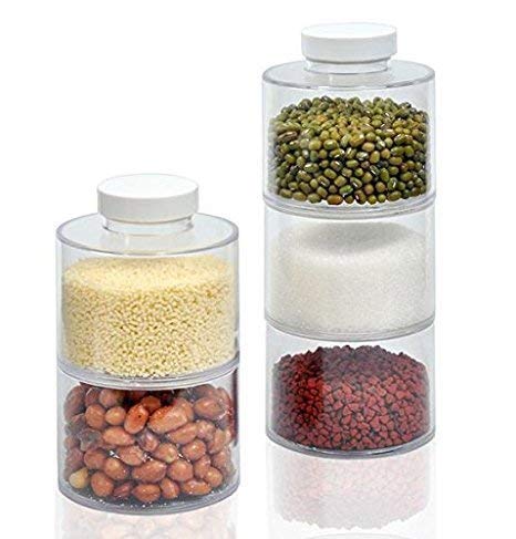 Buy YFXOHAR 6 Bottle Stackable Spice Rack Carousel, Spice Tower, Space ...