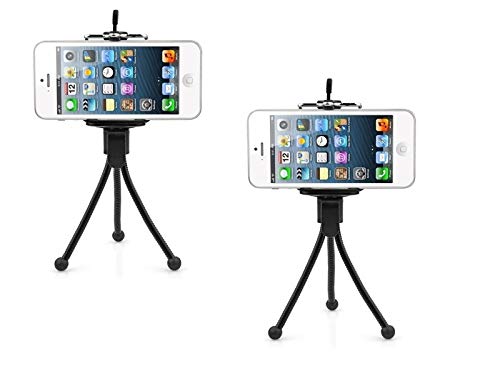 De-TechInn Pack of 2 Adjustable Mini Mobile Phone Camera Stand Clip ...