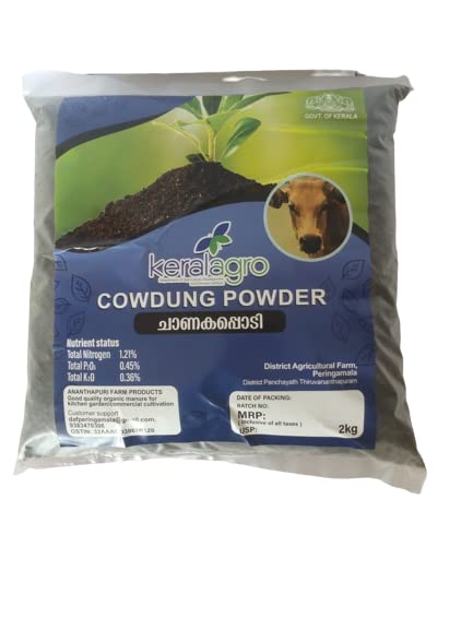 Keralagro Dried Cowdung 2kg manure for Kitchen Garden Dried Powder/Cow ...