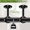 Amazon.com: BSAOCRT Ceiling Curtain Rod Bracket, Heavy Duty Curtain Rod ...