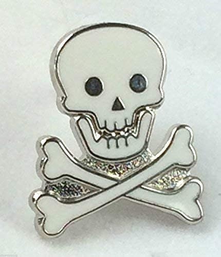 SKULL AND CROSSBONES MILITARY ENAMEL LAPEL PIN BADGE : Amazon.co.uk ...