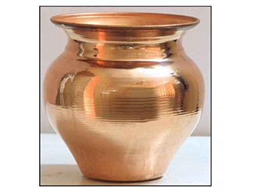 Pure Copper Kalash/Tambe ka Lota Size-8 : Amazon.in: Home & Kitchen