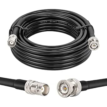 MOOKEERF BNC Male to BNC Female Coaxial Cable 50 ohm RG8X Coax Cable Ultra Low Loss BNC Jumper ...