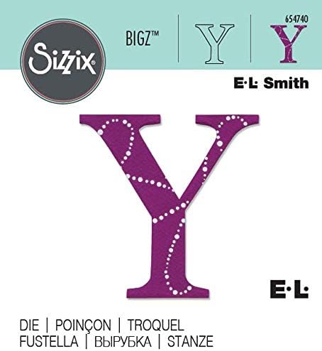 Sizzix Bigz Alphabet Uppercase Die Sassy Serif Letter “Y” by E.L. Smith ...