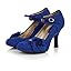 Ruby Shoo Women's Royal Purple Anna Lace Mary Jane Pumps UK 3: Amazon ...