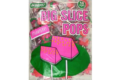 Amazon.com : Big Slice Pop Strawberry 48 Pop Bag : Suckers And ...