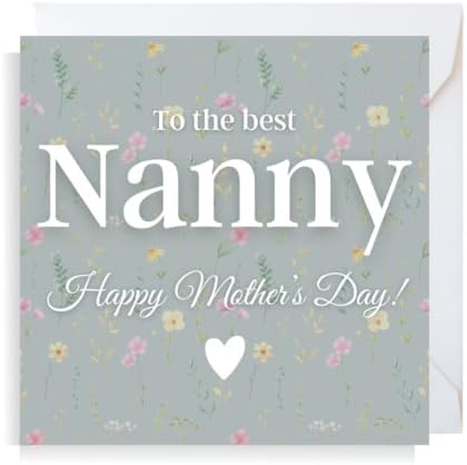Second Ave To The Best Nanny Flower Mother's Day Square Nanny Greetings ...