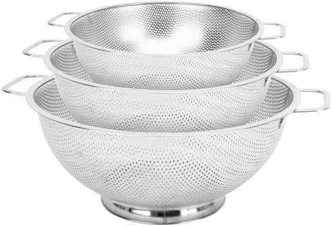 Amazon.com: 3PCS Colander for Kitchen, 3QT & 4QT & 5QT, Stainless Steel ...