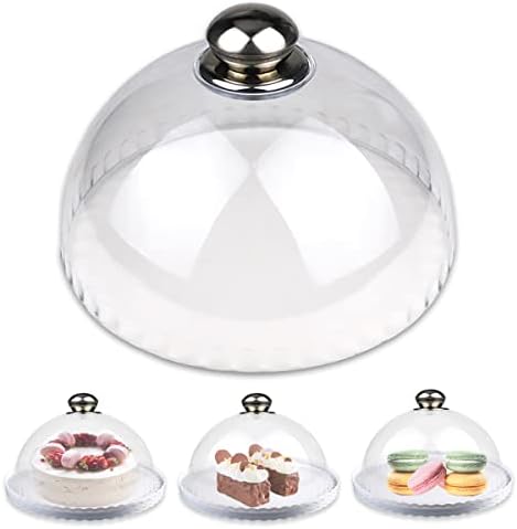 Amazon.com: 3 Pieces Clear Cake Dome Cover 8" 10" 12" Acrylic Cake ...