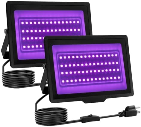 uwiner 2 Pack 40W LED Black Light IP66 Waterproof,Blacklight with Plug ...