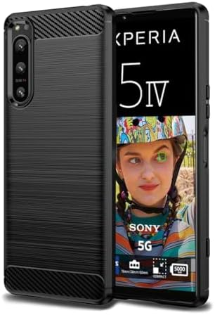 Folmecket Sony Xperia 5 V Case, Carbon Fiber Scratch Resistant,Shock ...