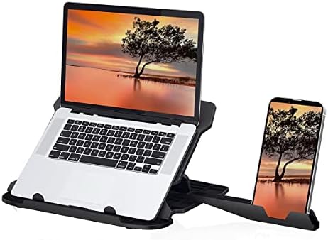 HB PLUS Laptop Stand, Height-Adjustable, Foldable, Portable, Ventilated ...