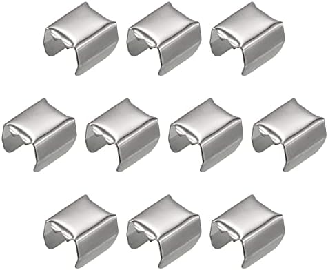 Amazon.com: uxcell Fold Over Crimp Caps, 200Pcs 10 x 8mm Ribbon End ...