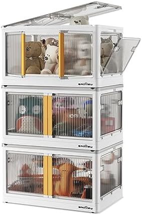 Amazon.com - FUNLAX Collapsible Storage Bins with Lids, 19 Gal Foldable ...