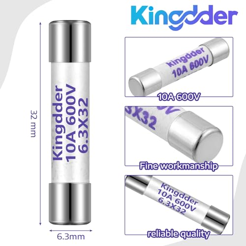 Snapklik.com : Kingdder 15 Pieces FF10A 600v Multimeter Fuses Dc DMM ...