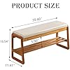 Amazon.com: latifolia Shoe Bench, Solid Wood Shoe Bench with Cushion, 2 ...