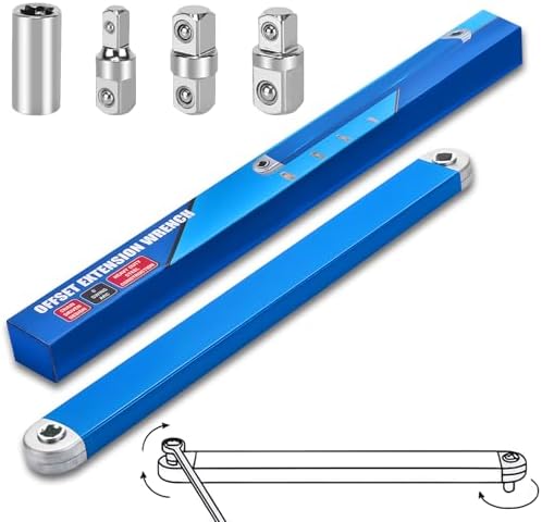 Offset Extension Wrench, 15-Inch Offset Impact-Ready Socket Wrench Tool ...