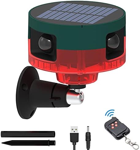 WONFAST Solar Sensor Security Alarm Lights Outdoor, 360° Motion ...