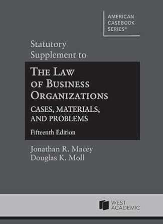 Amazon.com: Statutory Supplement to The Law of Business Organizations ...